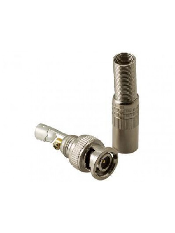 BNC twist on connector (with spring strain relief)